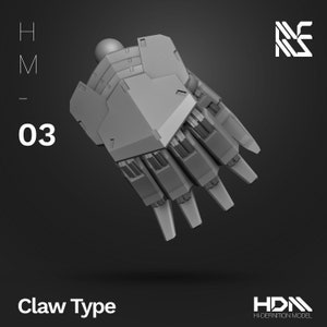 HDM Claw Type Hands [ver. 2] for 1/144 & 1/100 Scale Mecha Model Kits ...