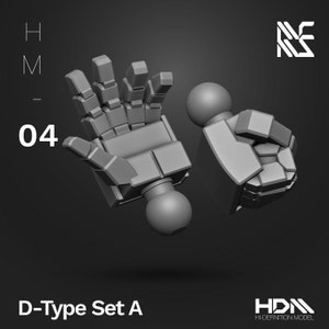 HDM D-type Hands (set A: Fists and Open Hands) for SD Model Kits - Etsy