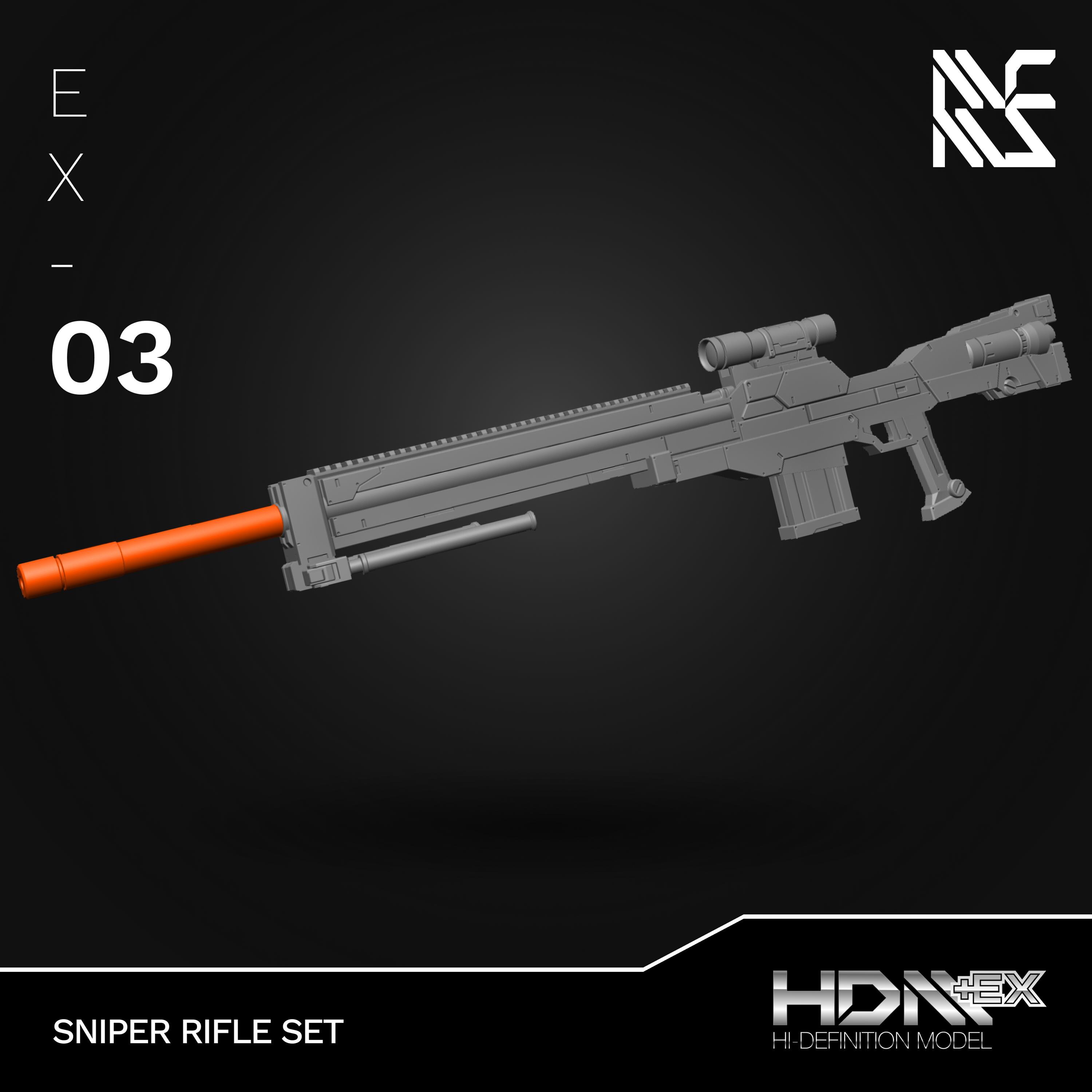 HDM+EX Sniper Rifle for 1/100 Scale Mecha Model Kits - Etsy