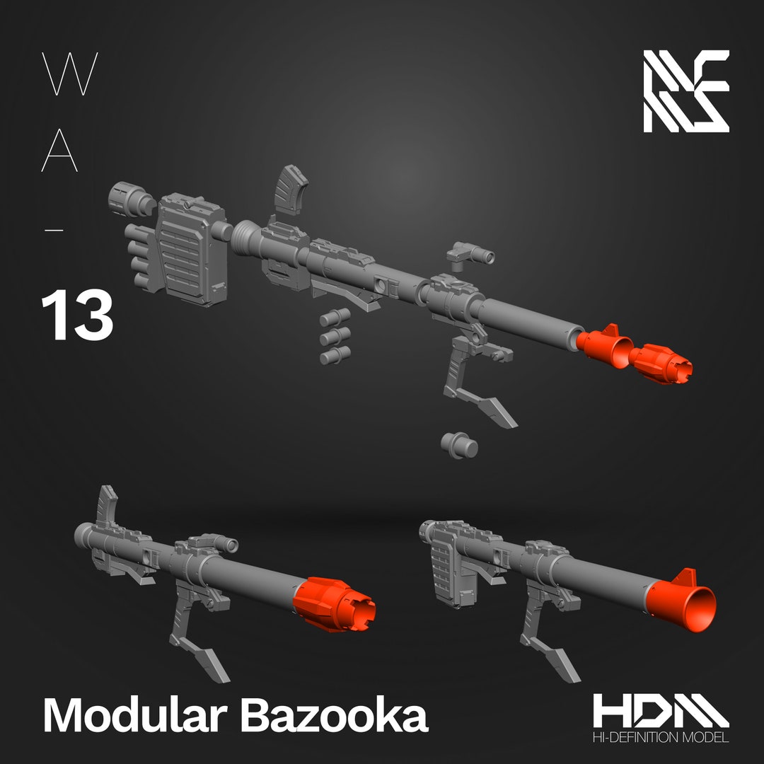 HDM Modular Bazooka for 1/144 Scale Mecha Model Kits - Etsy