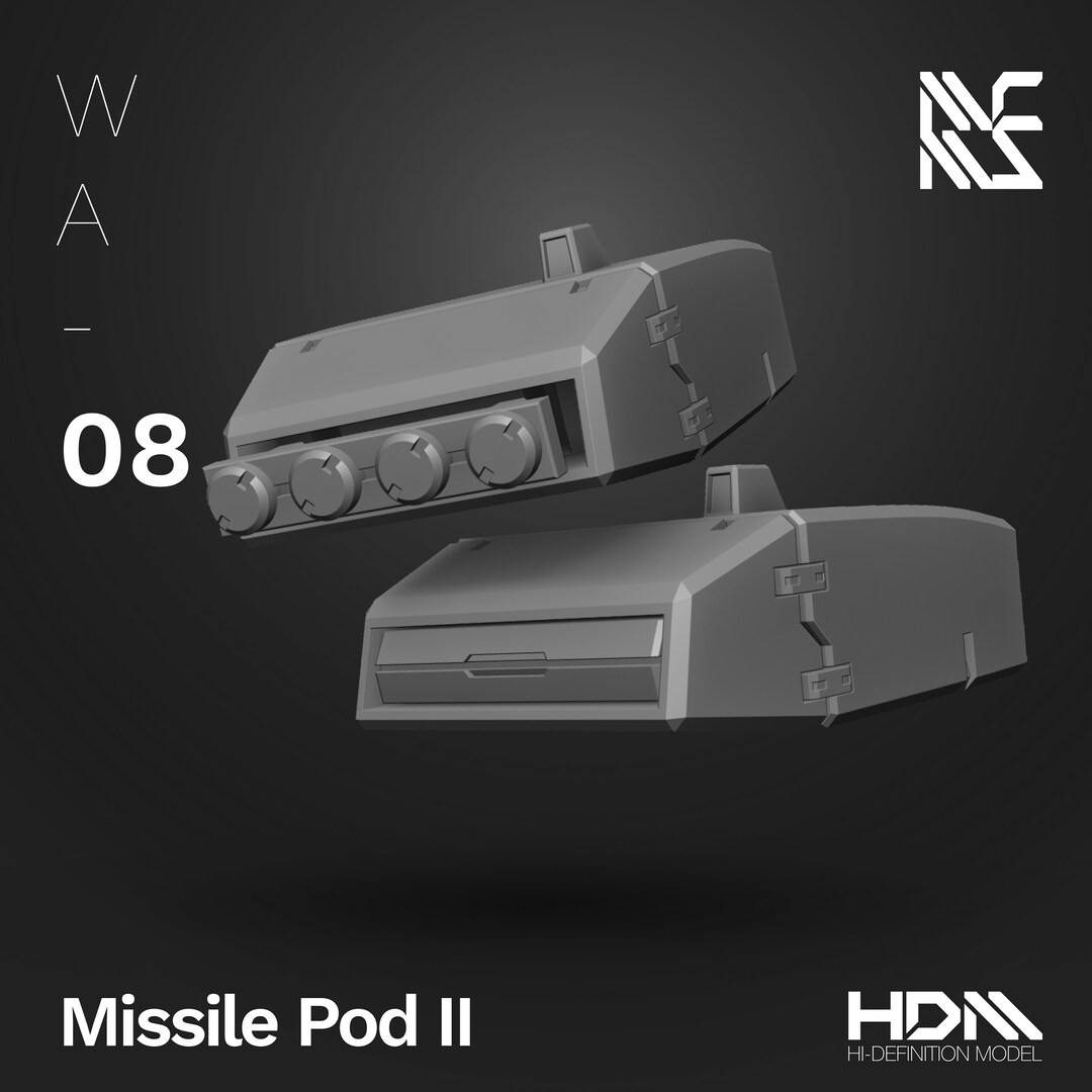 HDM Missile Pod II Set for 1/144 & 1/100 Scale Mecha Model Kits - Etsy