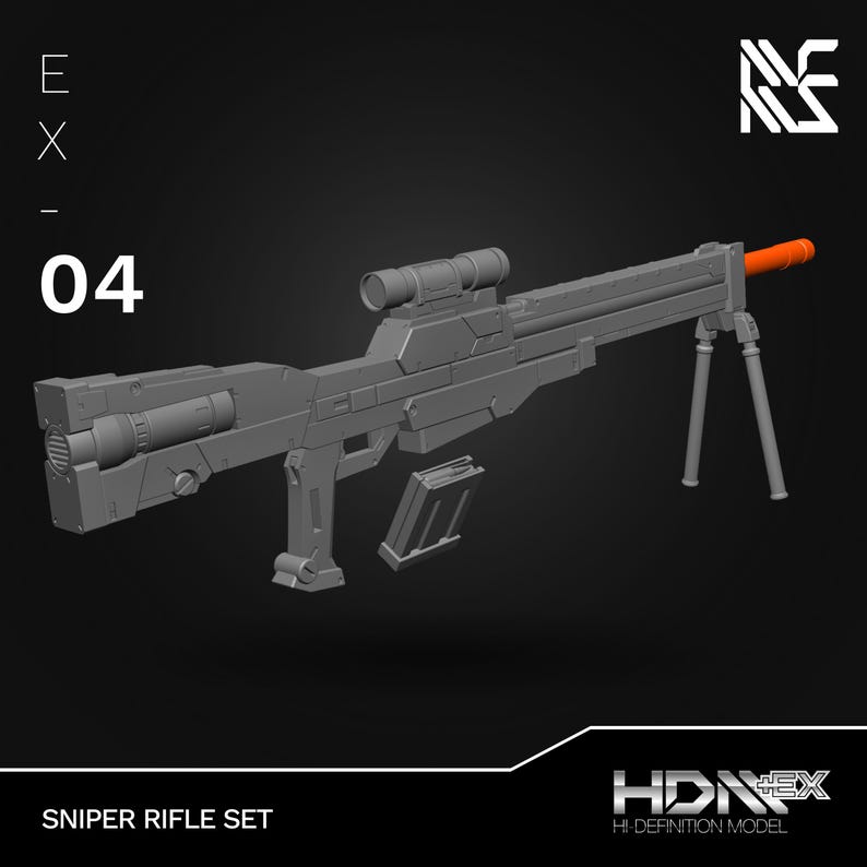 HDM+EX Sniper Rifle for 1/144 Scale Mecha Model Kits - Etsy