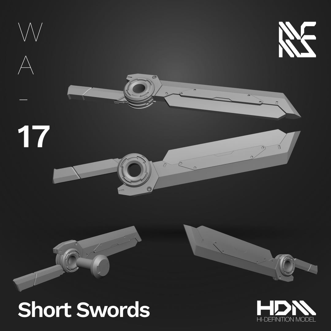 HDM Dual Swords for 1/144 Scale Mecha Model Kits - Etsy