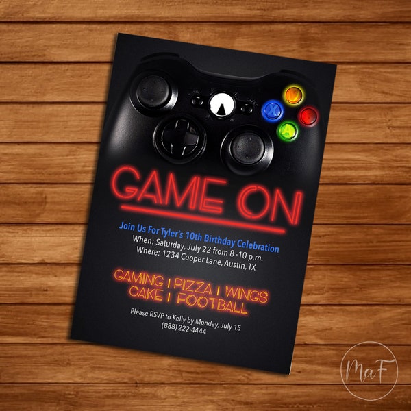 Ps5 Birthday Theme Invitation - Etsy