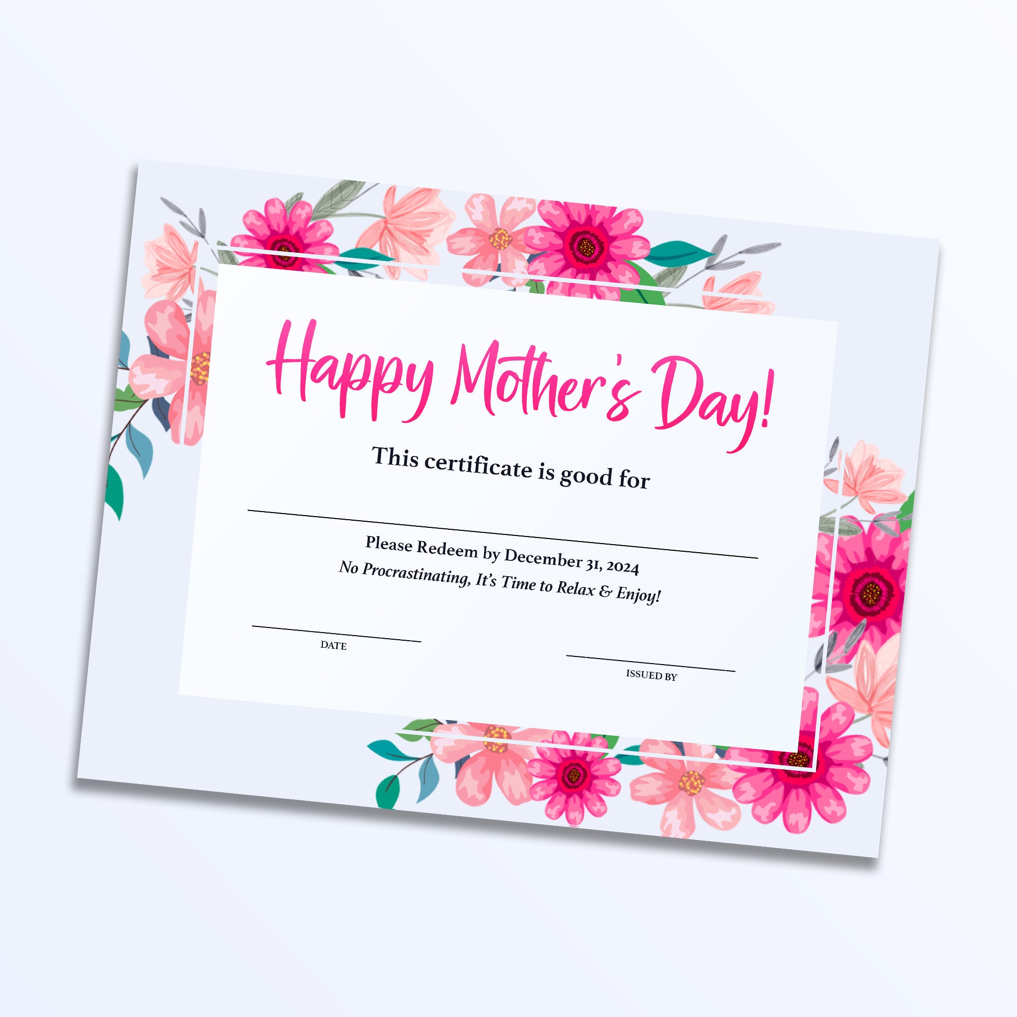 Printable Mother's Day Coupon | Instant Download + Print at Home - Etsy