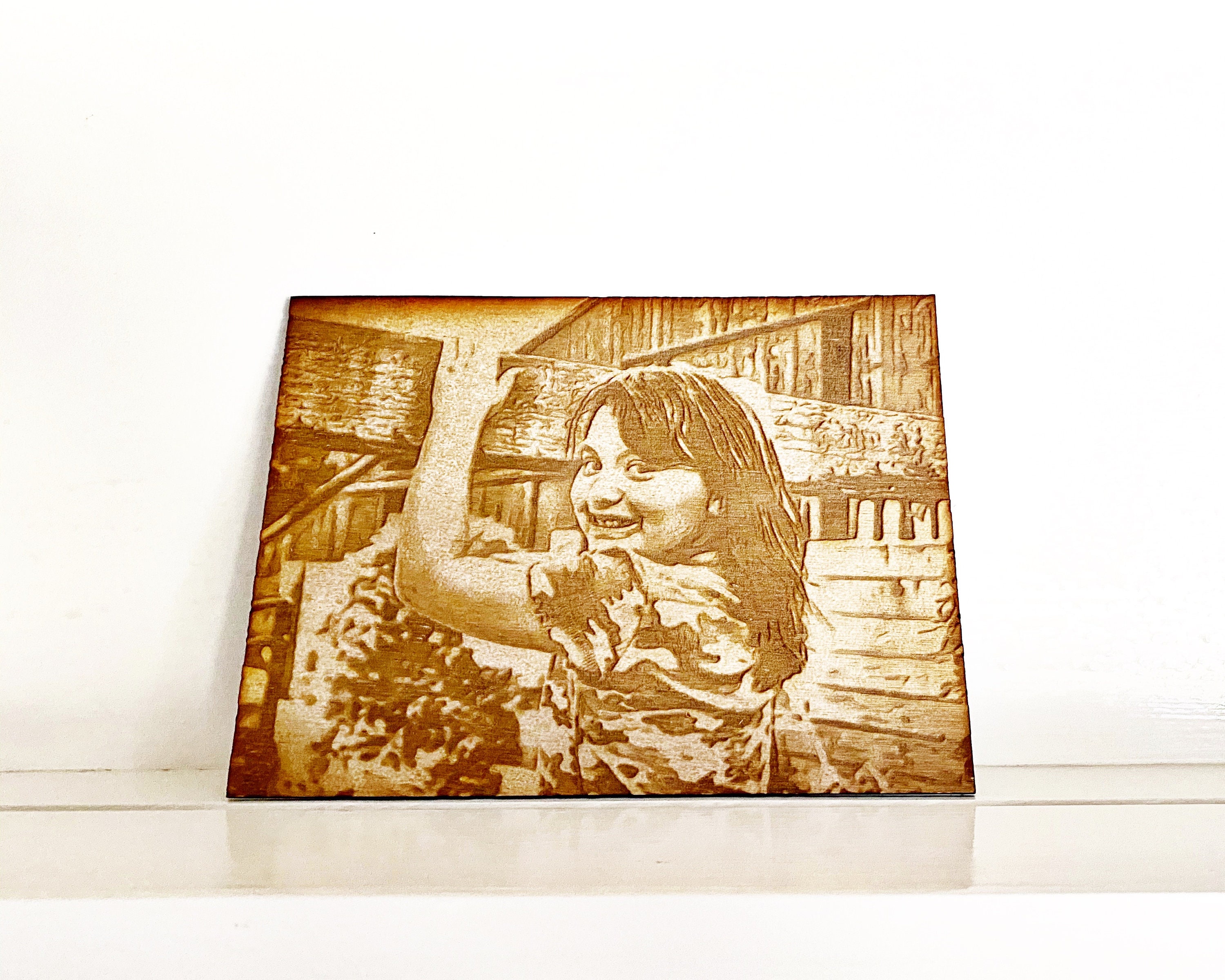 Personalized Laser Engraved Photos on Wood Multiple Sizes | Etsy