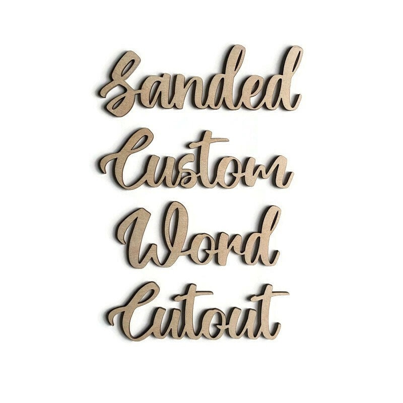 Wood Word Cutouts - Etsy