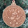 Handcrafted 2024 Santa Christmas Ornament Festive Gold Holiday Decor 3. ...