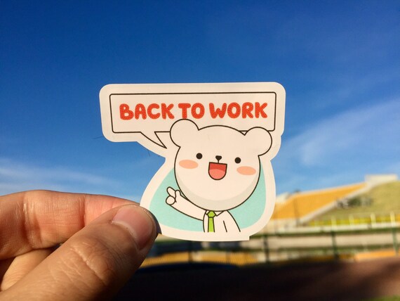 Back to work gift 5 printed in high resolution on glossy white | Etsy