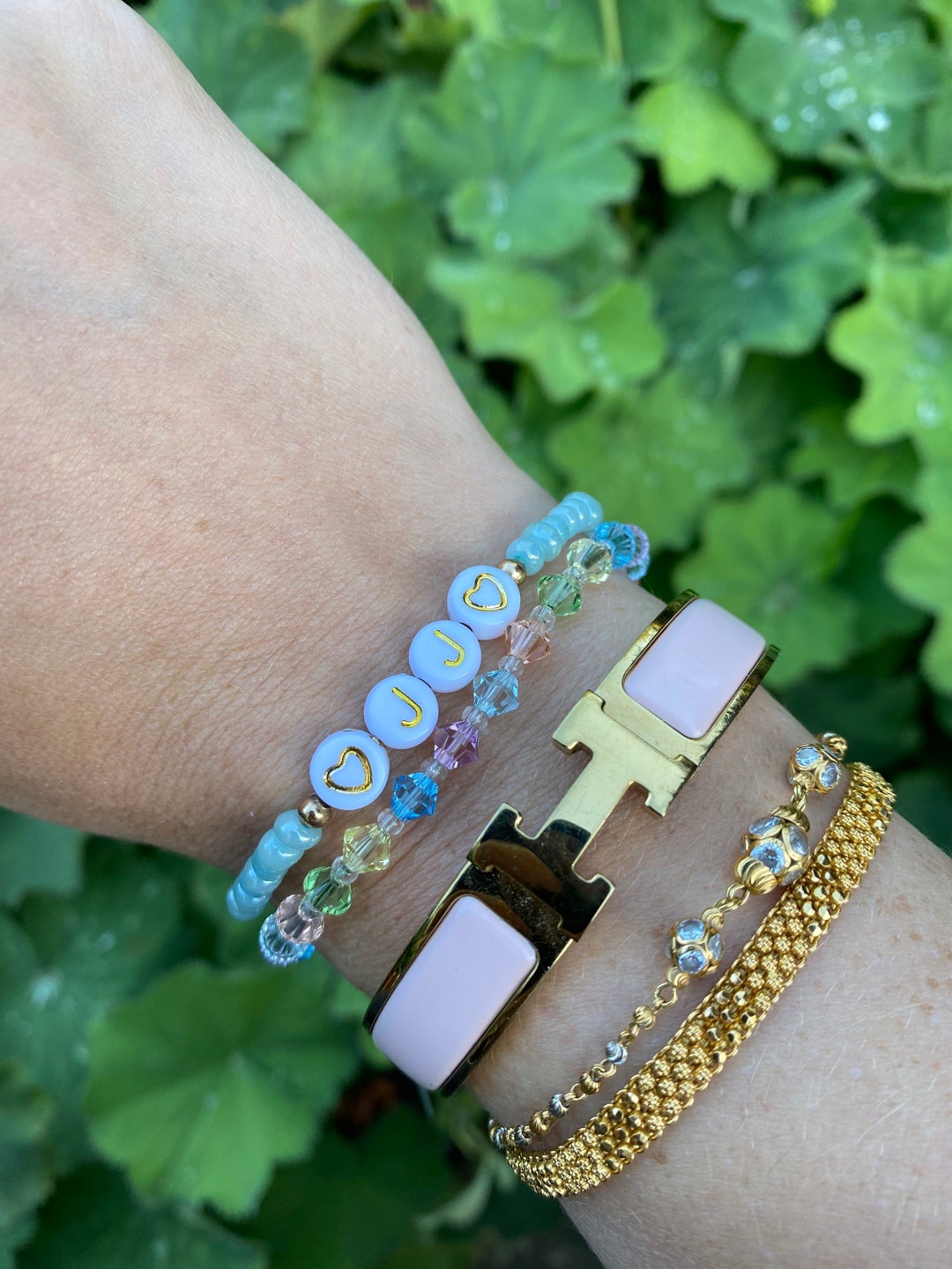 Handmade Personalised Beaded Bracelets Free UK Standard Delivery - Etsy