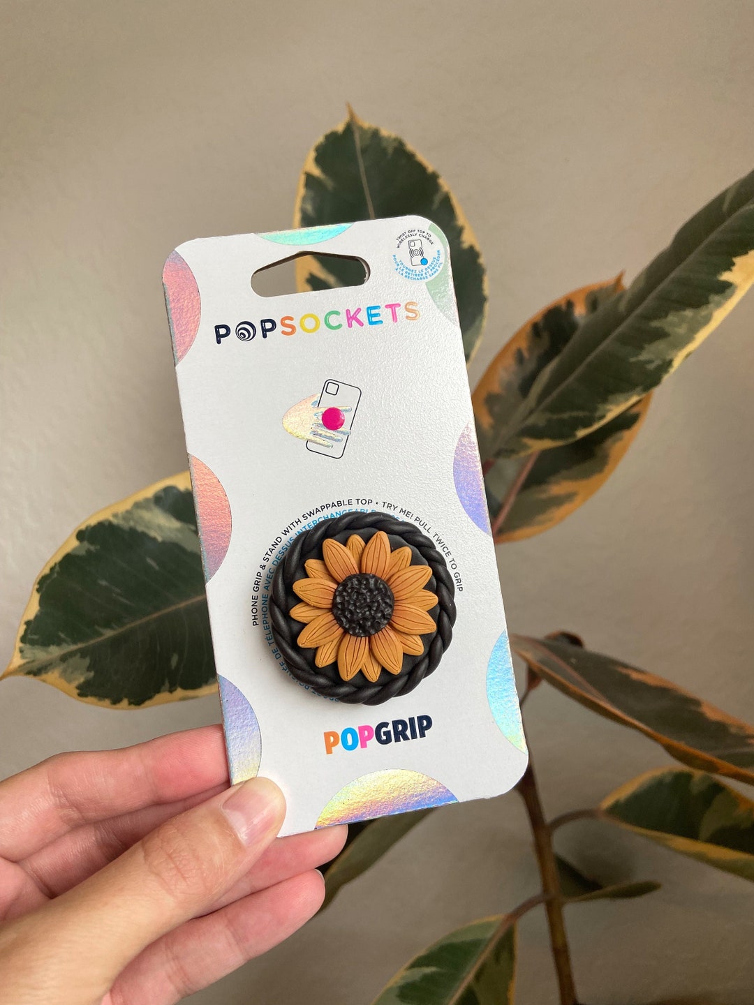 Polymer Clay Sunflower Popsocket - Etsy
