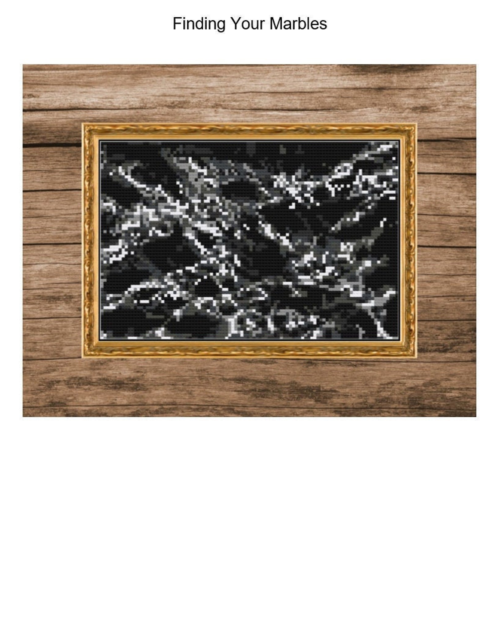 Finding Your Marbles, Marble Cross Stitch Pattern PDF, Modern Cross ...