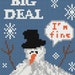 Snow Big Deal Cross Stitch Pattern PDF, Winter Cross Stitch, Holiday ...