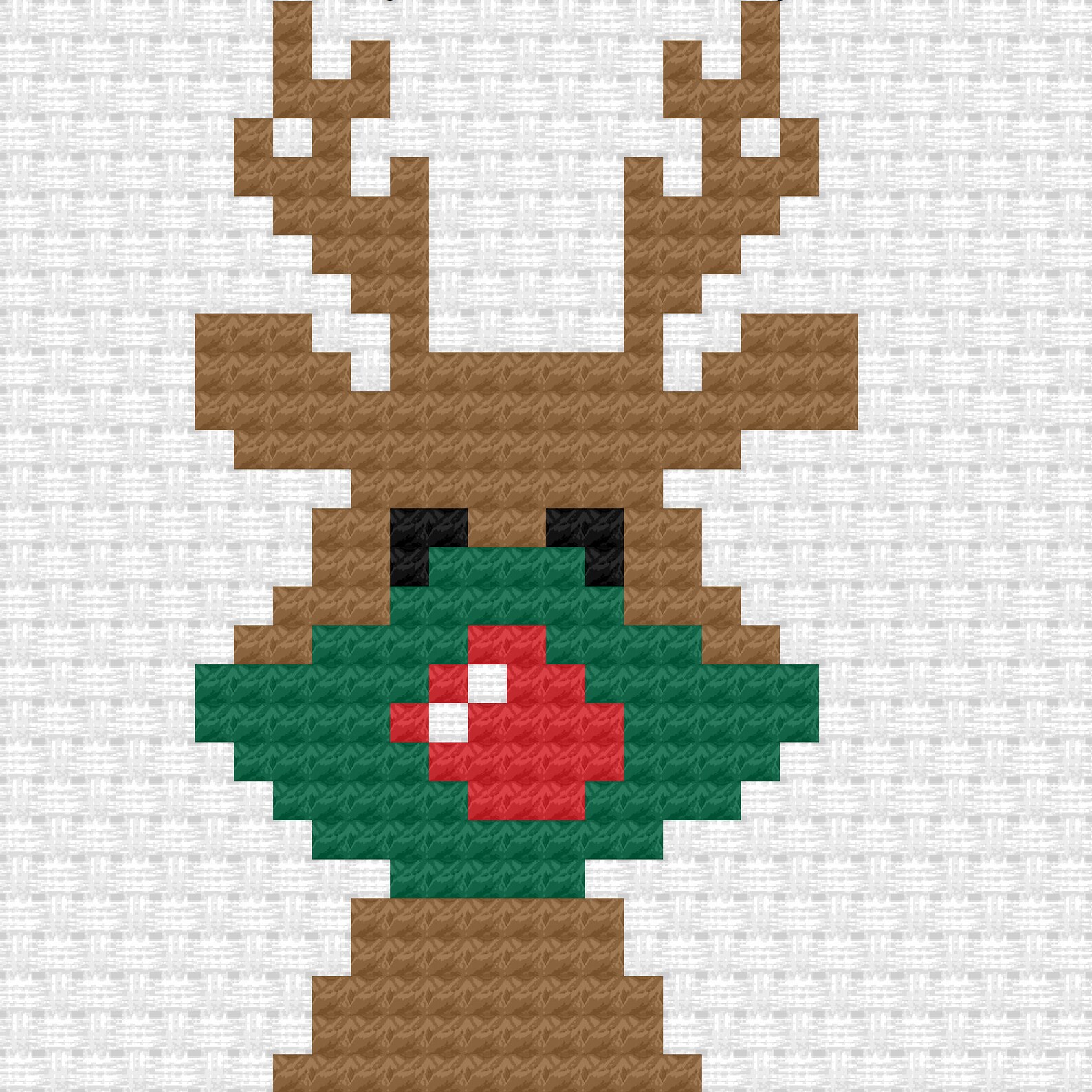 Masked Rudolph Cross Stitch Pattern PDF, Tiny Cross Stitch, Christmas ...