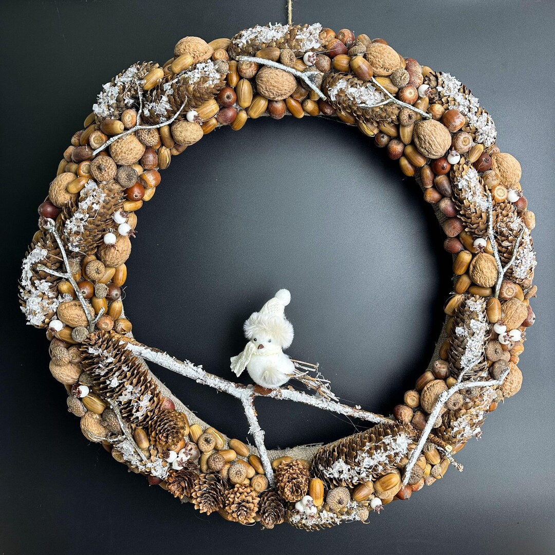22 in Wreath Made From Natural Materials Woodland Charm Wreath With ...
