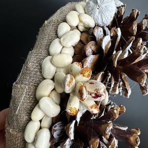 13-inch Handmade Winter Wreath With Frosted Pinecones, Natural Nuts ...