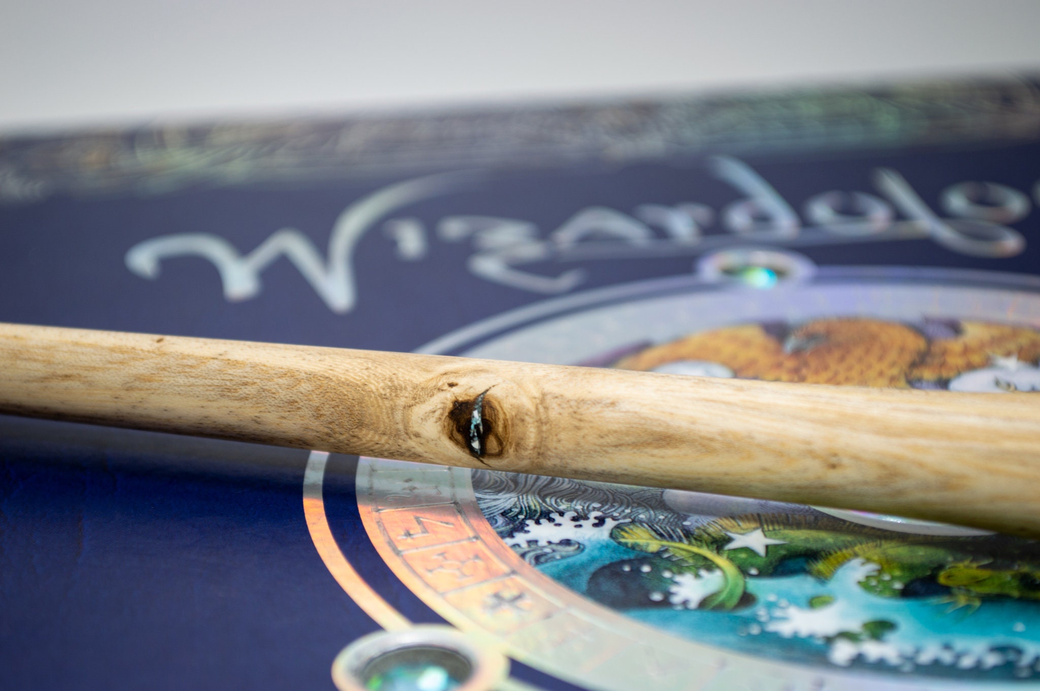 Hackberry Wand With Turquoise & Obsidian Inlay Handmade - Etsy