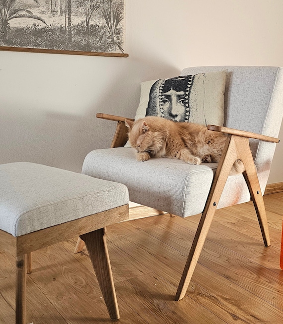 Small linen armchair store