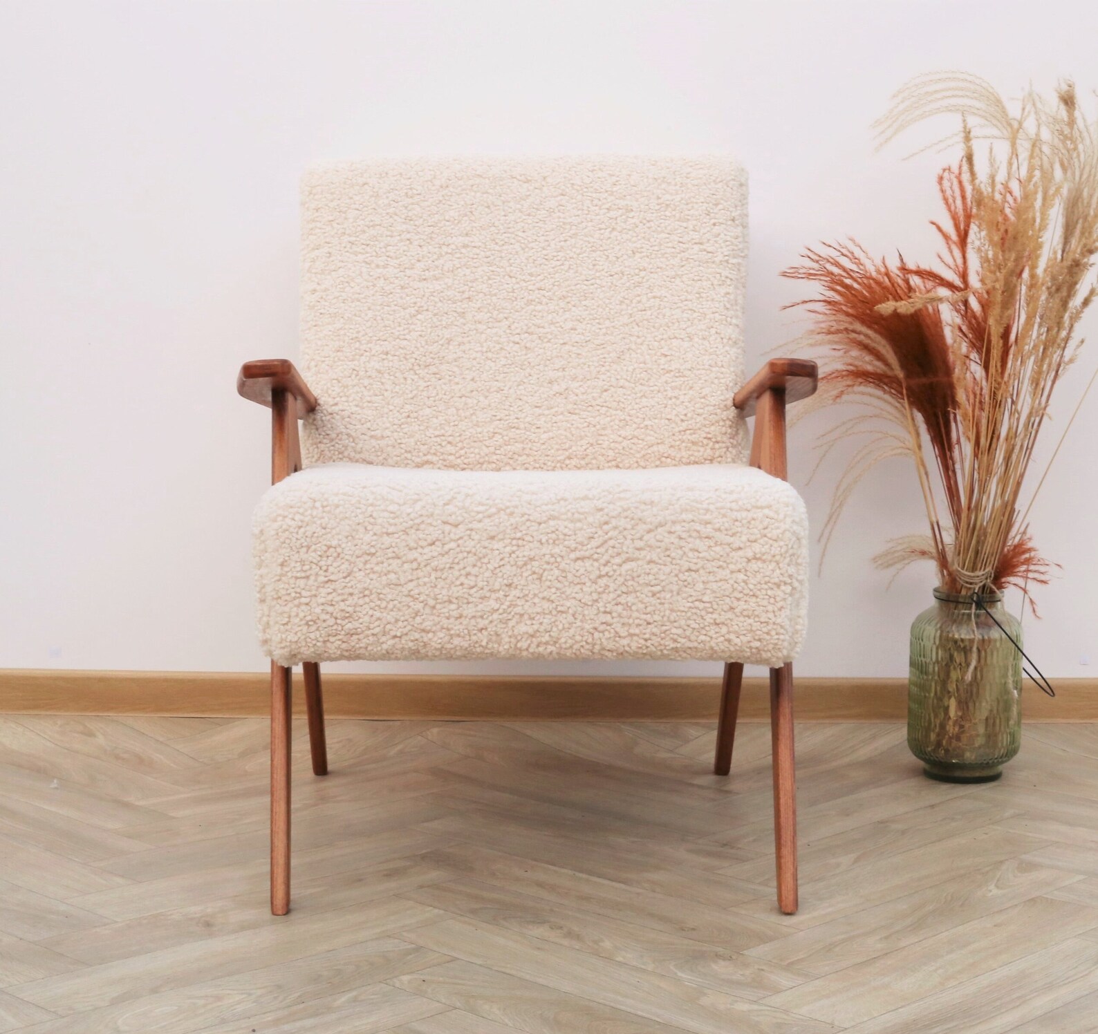 Vintage Boucle Armchair Teddy Armchair Sherpa Chair Handmade | Etsy UK