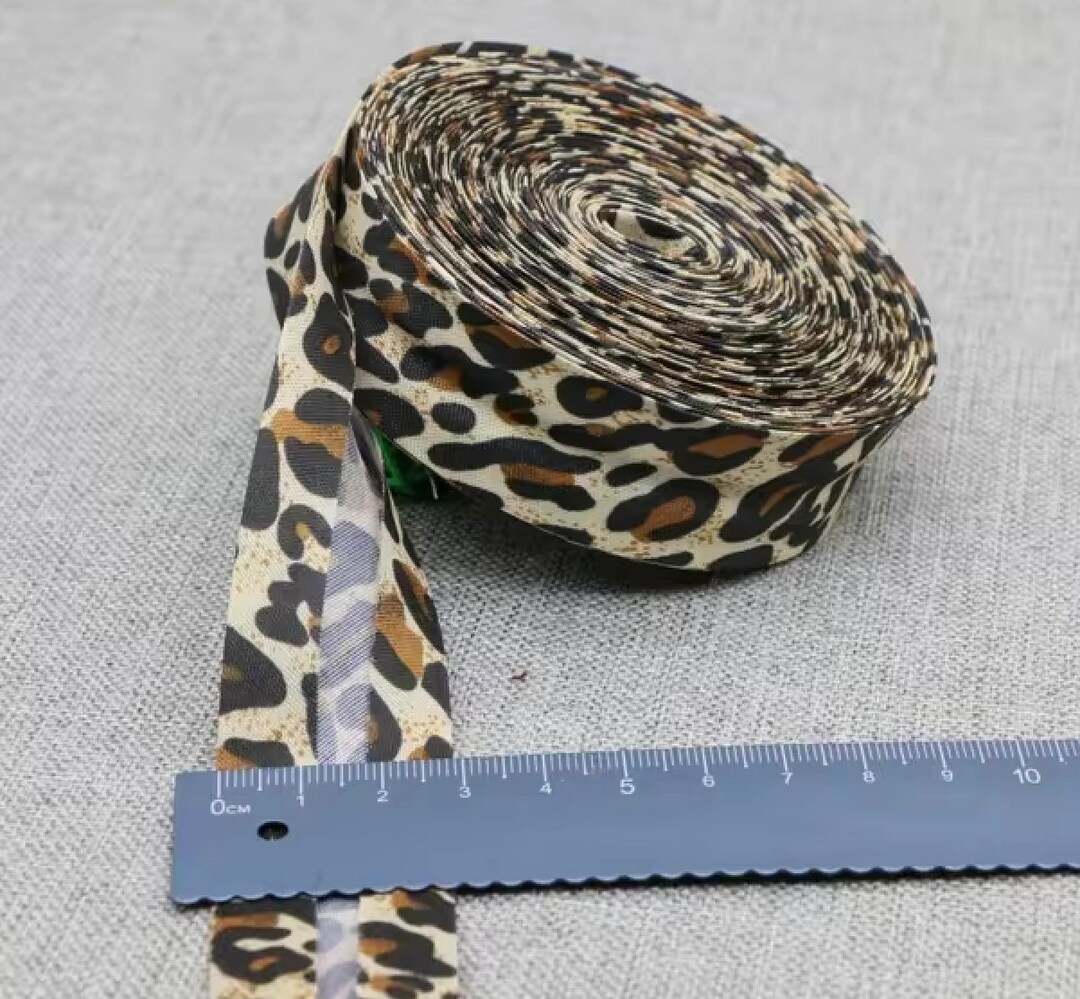 Leopard Print Bias Binding Tape, 25mm Perfect for Crafting and Sewing ...