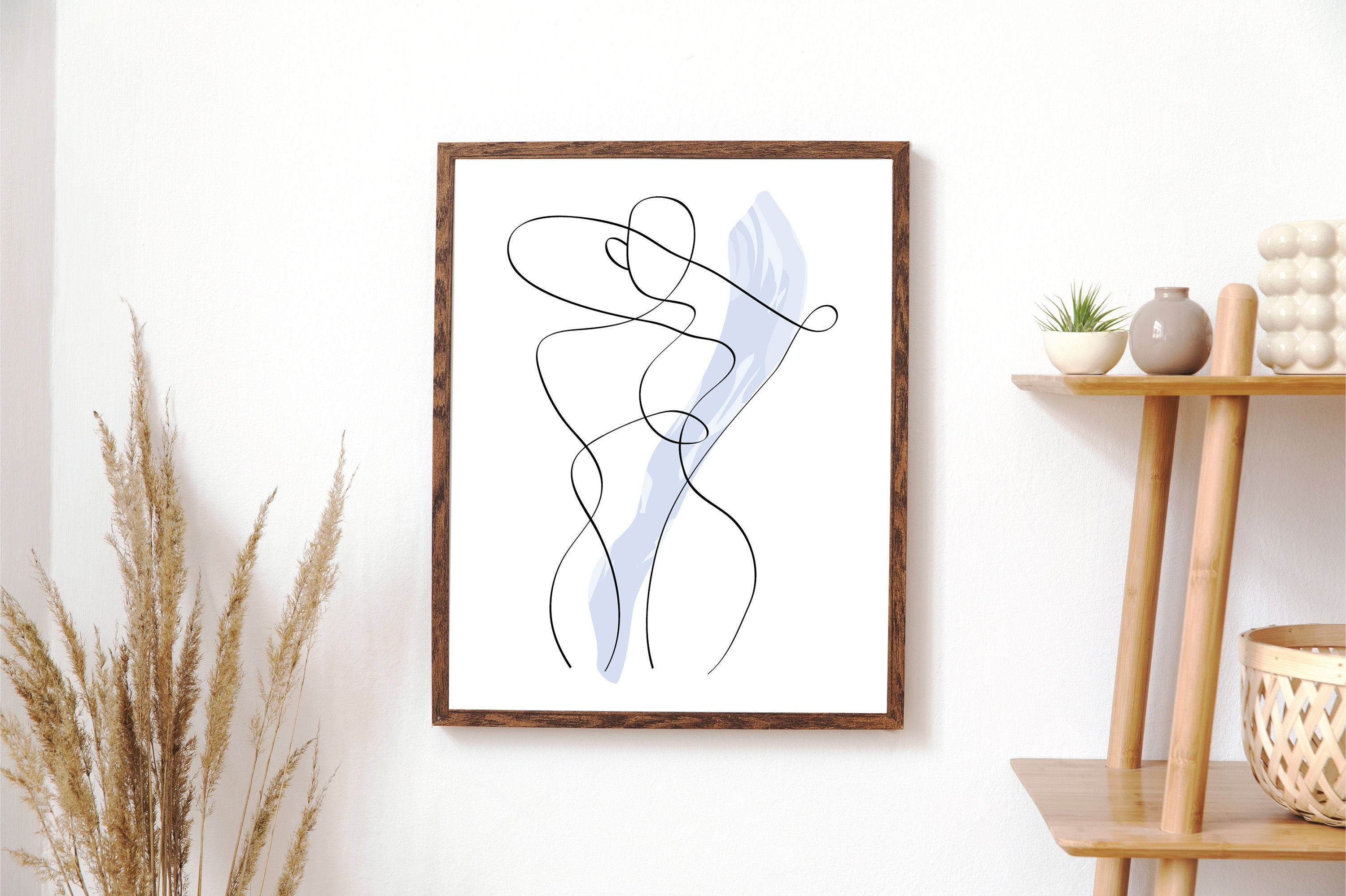Abstract Womans Body Print With Colour Choice Abstract Line - Etsy UK