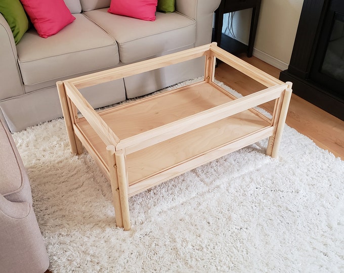 Aquarium Shadowbox Coffee Table Coastal Coffee Table Curio Display ...