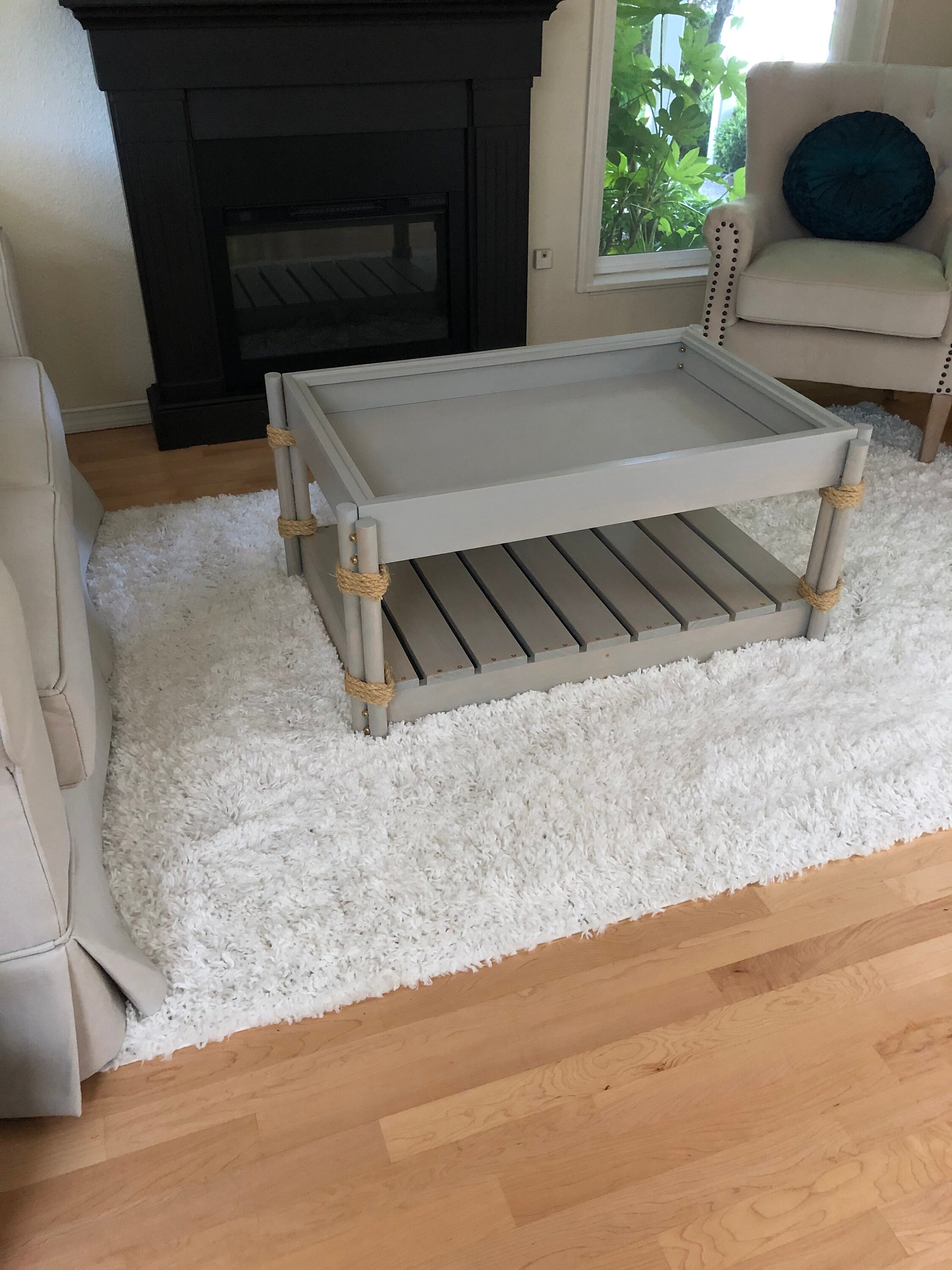 Shadowbox Glass Coffee Table • Dockside Curio Display Table • Coastal ...