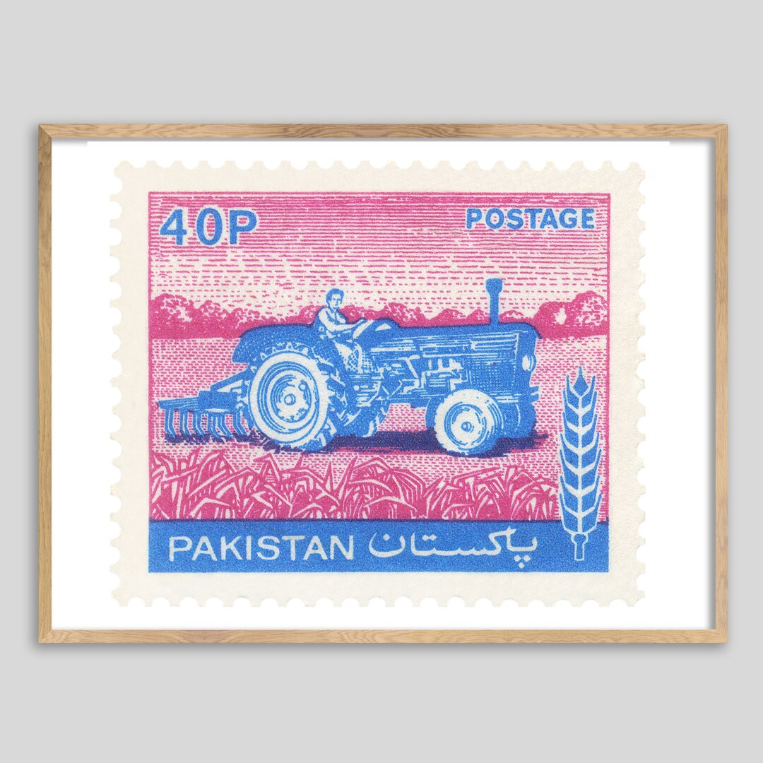 Pakistan Tractor Stamp Print - Etsy