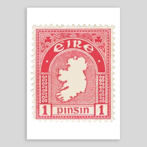 Eire Map Stamp Print - Etsy