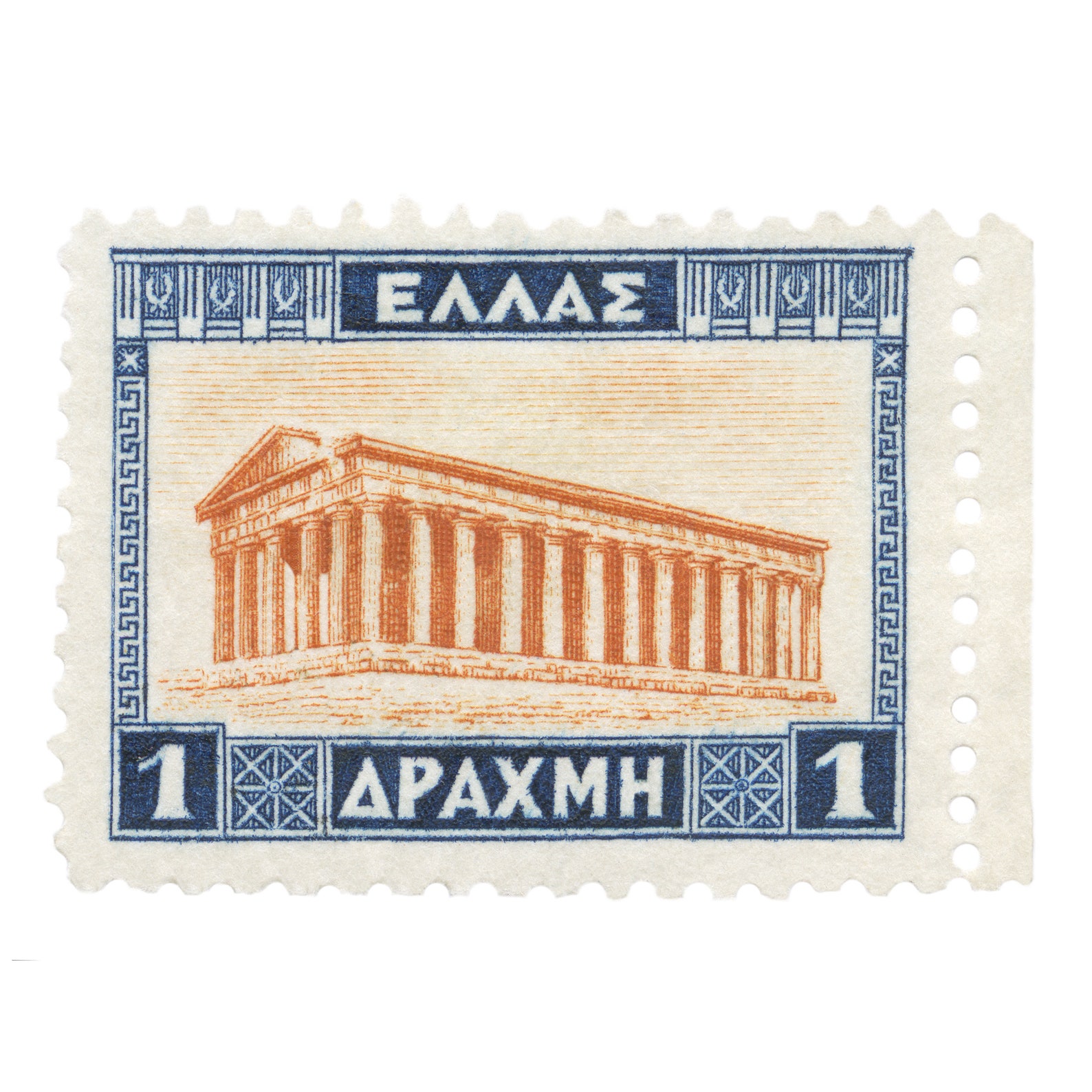 Greece Acropolis Stamp Print - Etsy