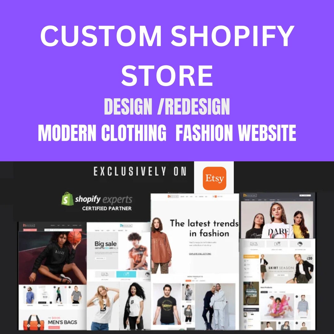 Shopify Custom Store Design Redesign Shopify Website Design - Etsy