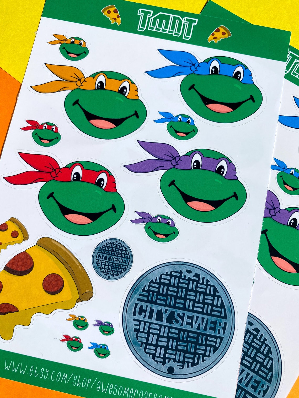 Teenage Mutant Ninja Turtles TMNT Cartoon A5 Glossy Sticker - Etsy UK