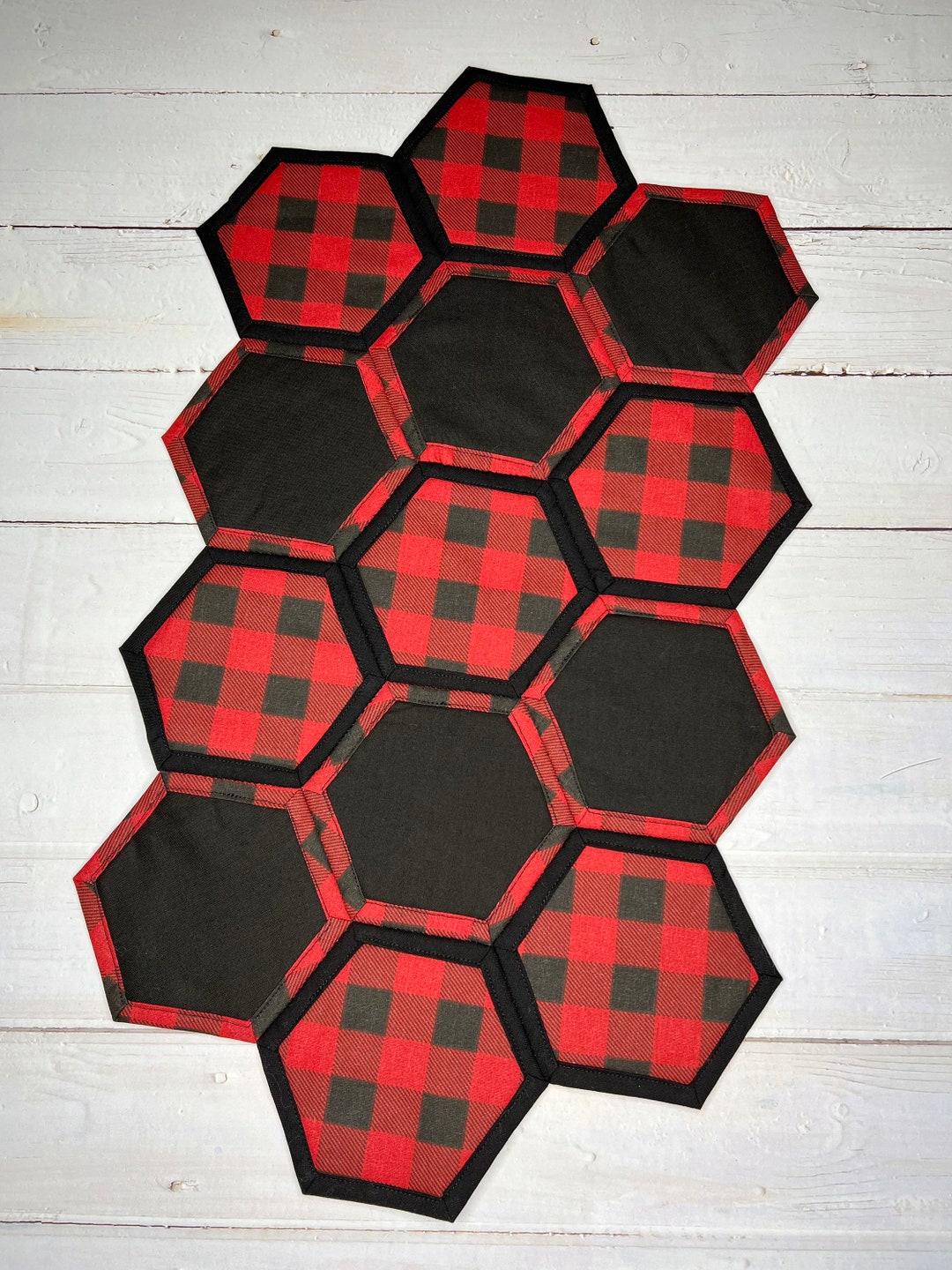 Buffalo Plaid Table Runner / Buffalo Check Table Decor / Quilted Table ...