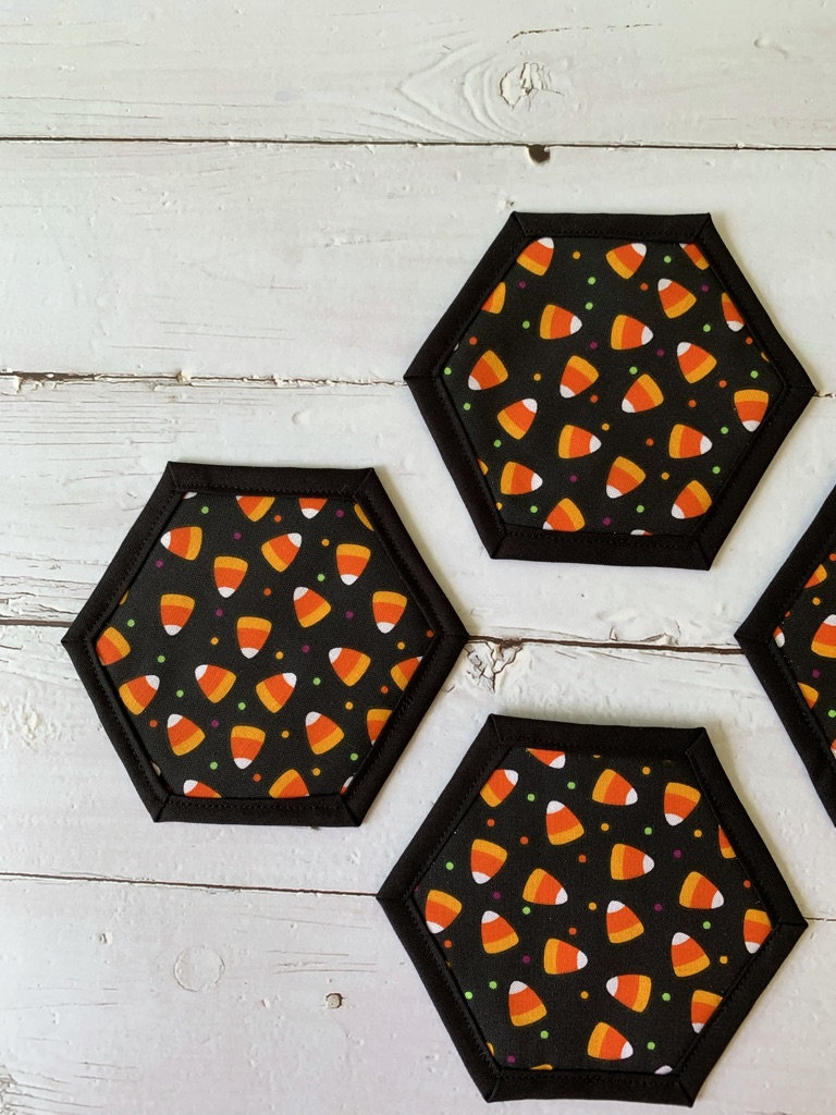 Halloween Candy Corn Quilted Coasters/ Table Decor/halloween - Etsy