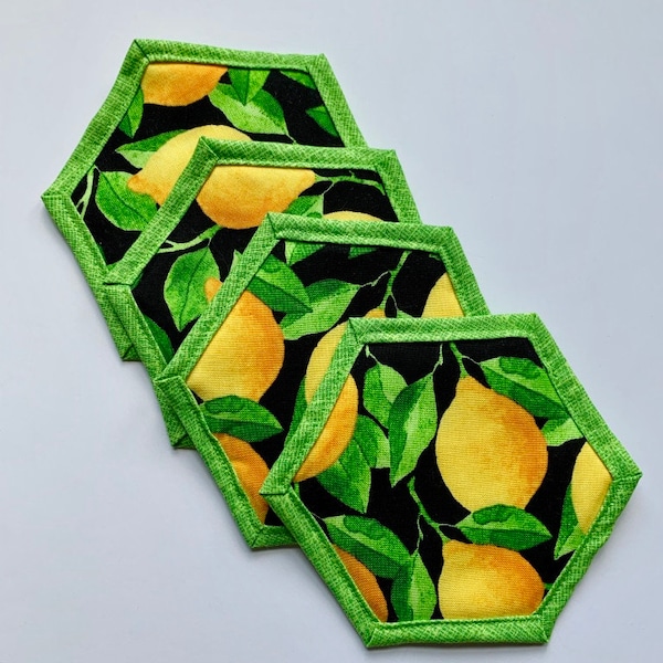 Lemon Coasters - Etsy
