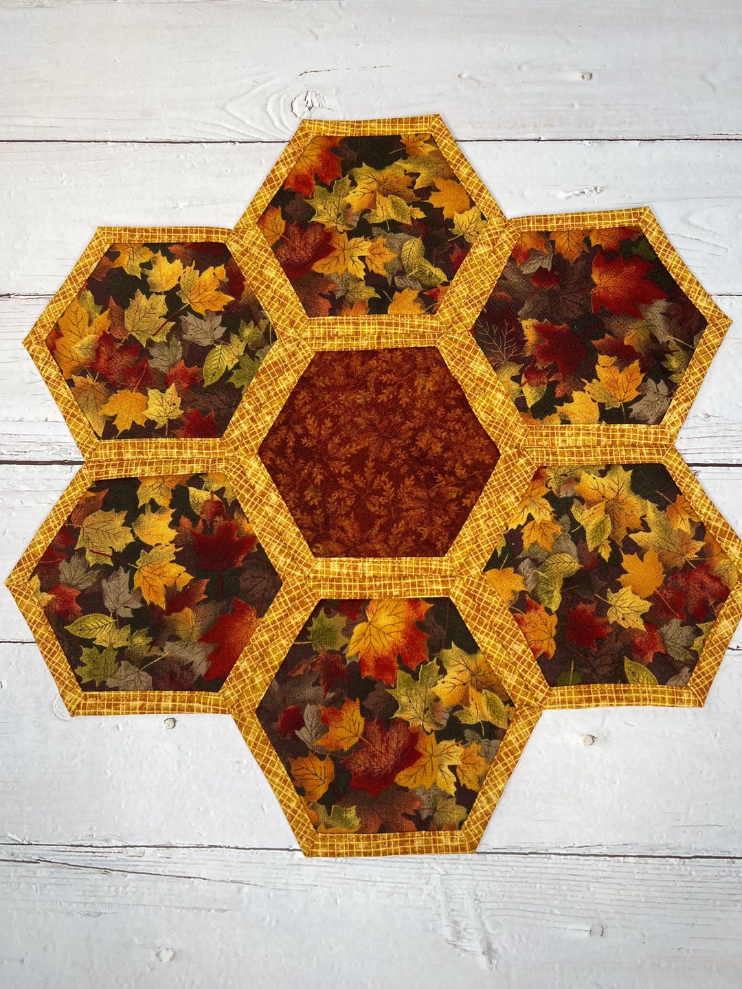 Fall Table Centerpiece, Autumn Home Decor, Farmhouse Table, Quilted ...