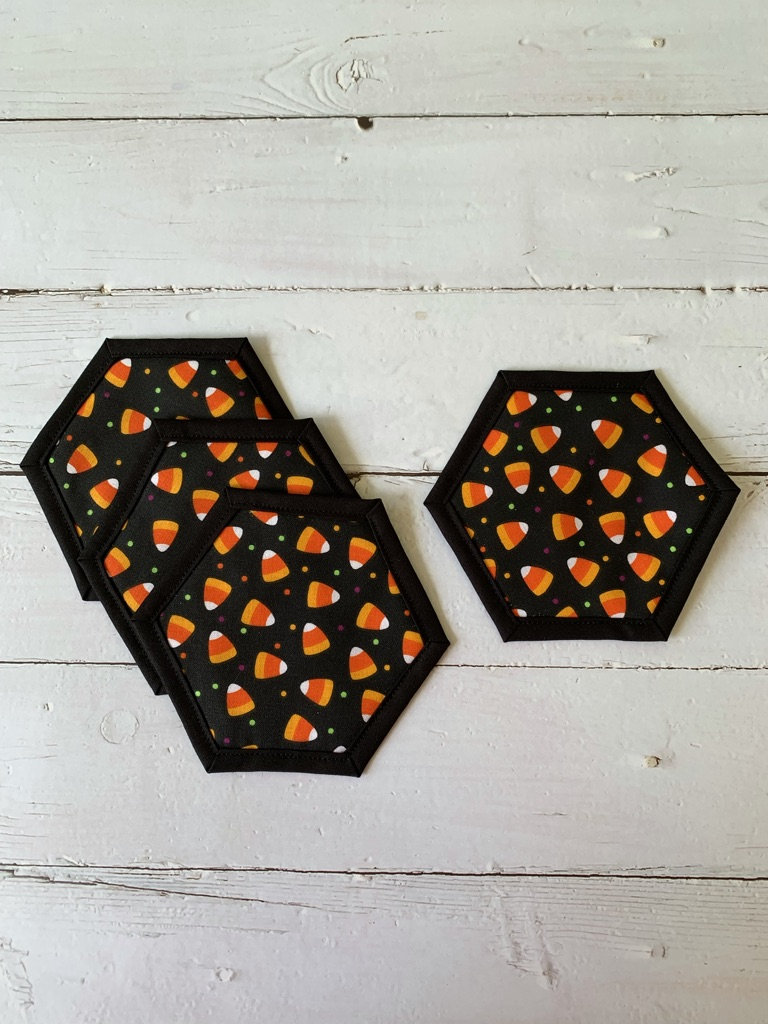 Halloween Candy Corn Quilted Coasters/ Table Decor/halloween Decoration ...