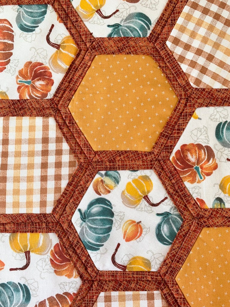 Fall pumpkin quilted table runner/plaid/autumn table | Etsy