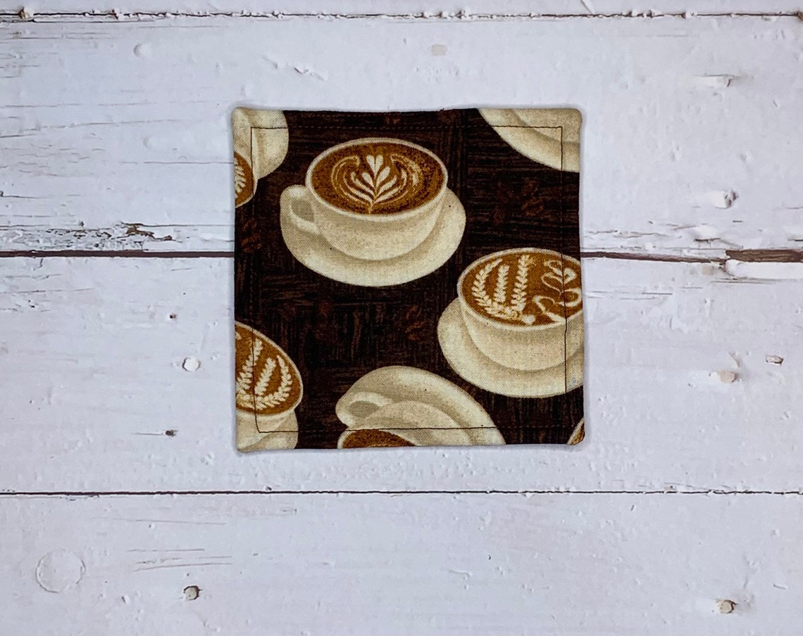 Coffee Bar Decor / Reversible Quilted Coasters / Coffee Lover Gift - Etsy