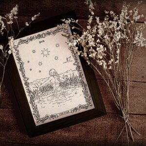 The Star Tarot Card Design. Digital Download for Tattoo and Home Print ...