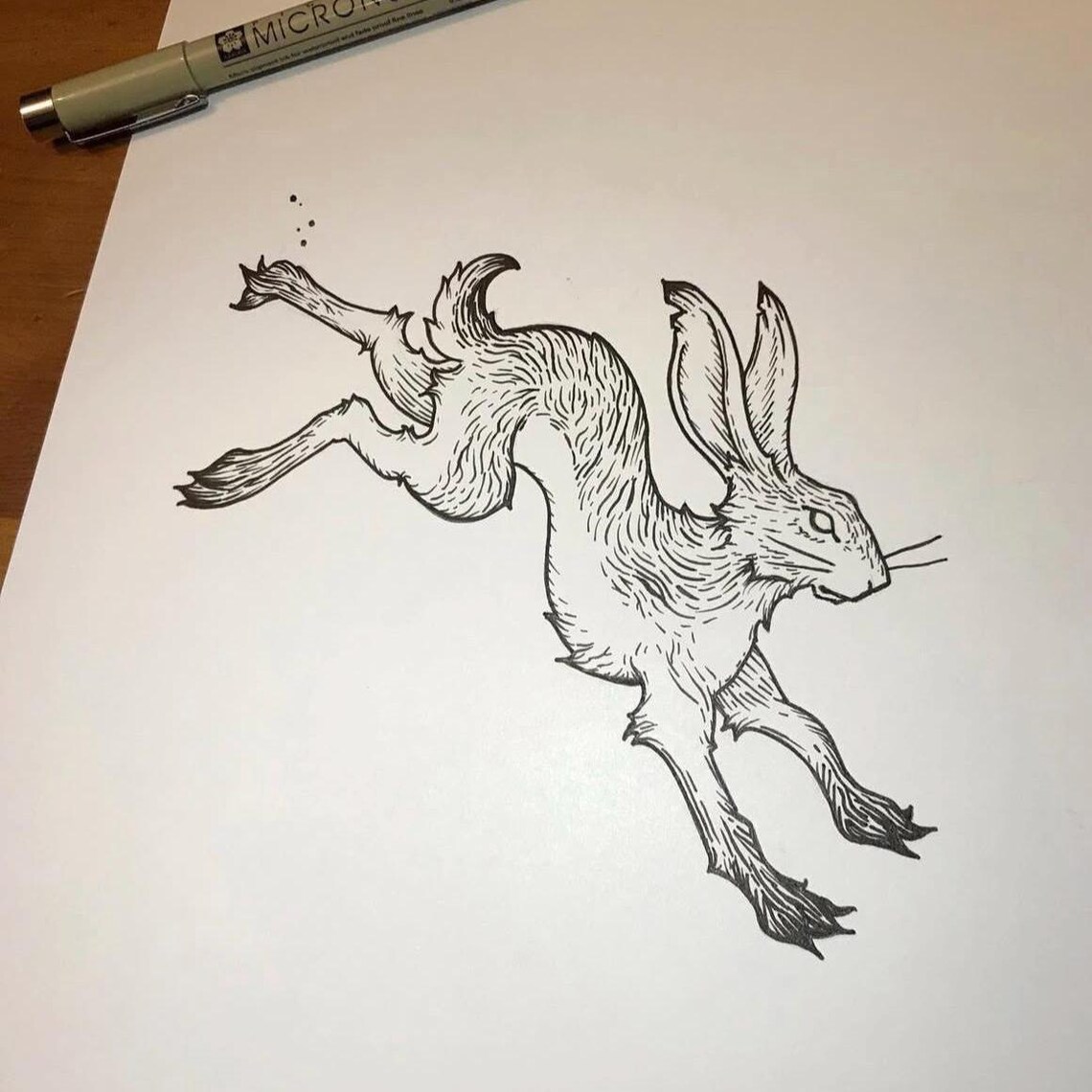 Jumping Hare Design. Digital Download for Tattoo and Home Print. - Etsy