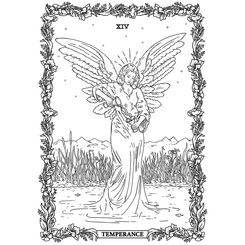 Temperance Tarot Card Design. Digital Download for Tattoo and - Etsy UK