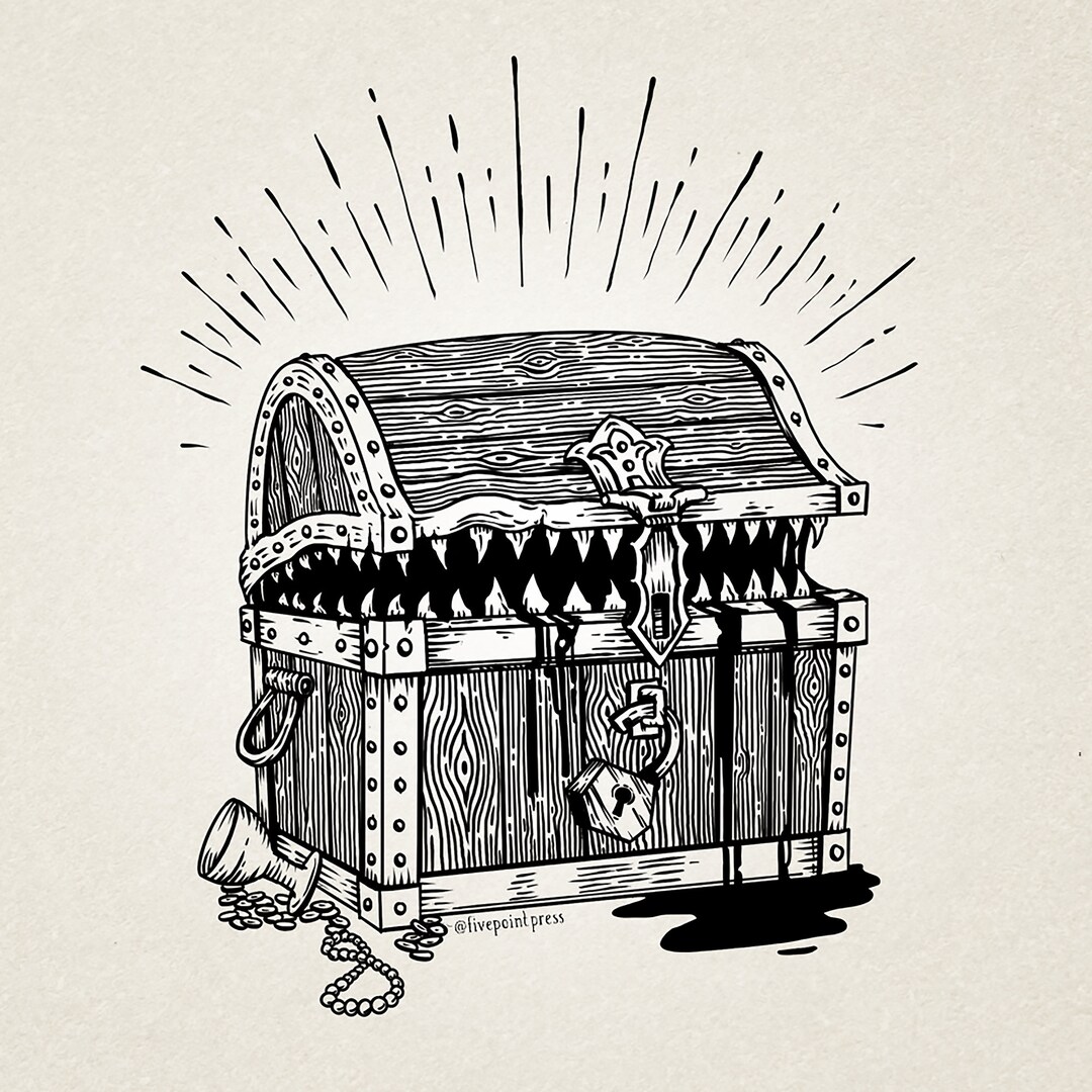 Dungeons and Dragons Mimic. Png and Jpg Digital Download for Character ...