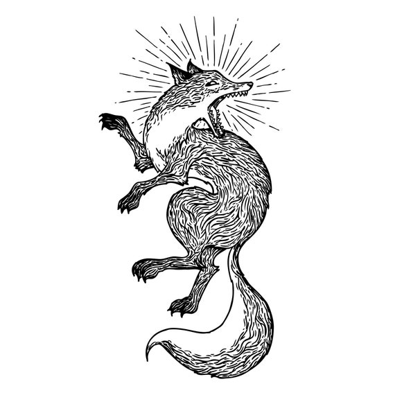 Fox Design. Digital Download for Tattoo and Home Print. - Etsy
