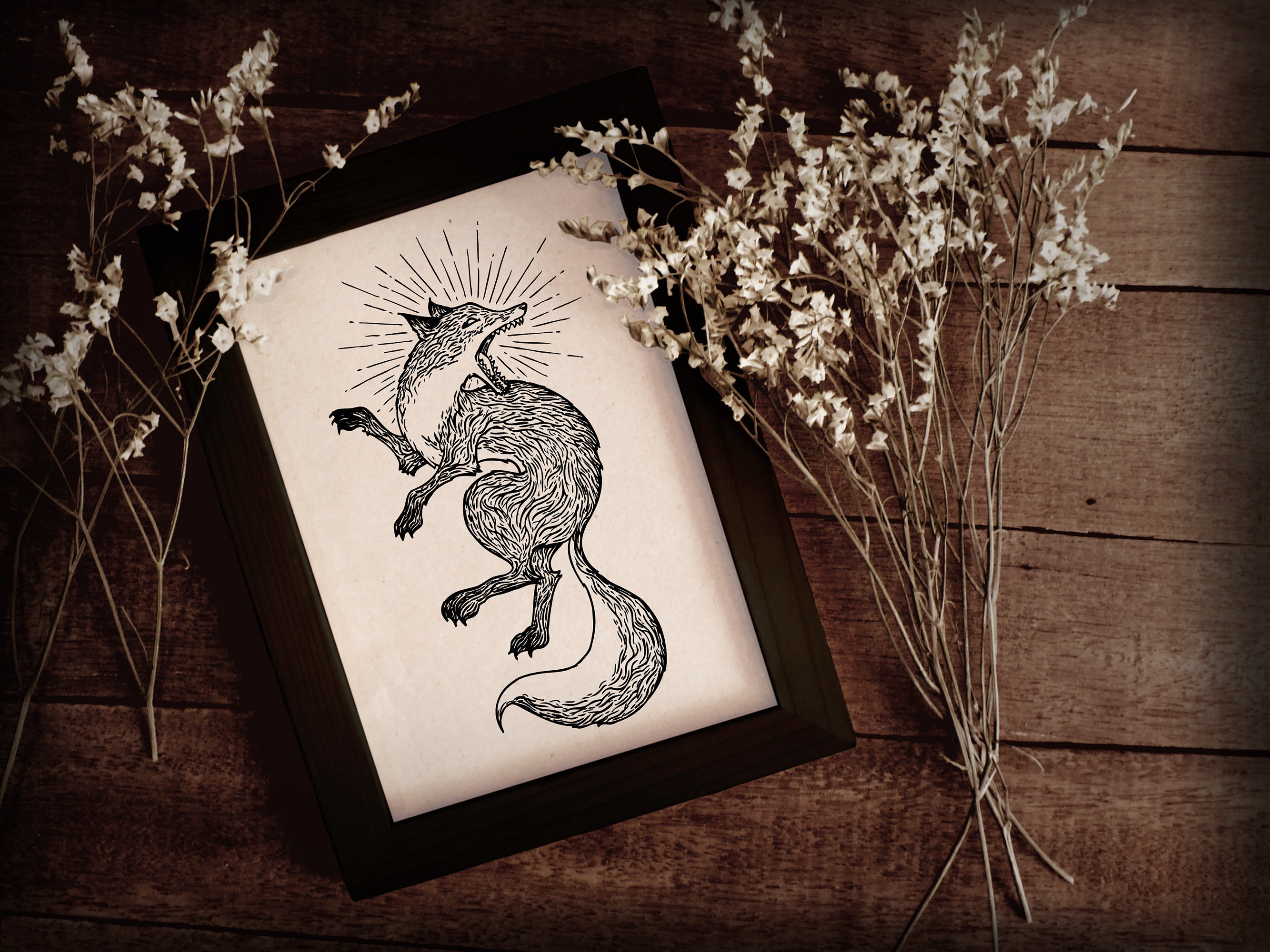 Fox Design. Digital Download for Tattoo and Home Print. - Etsy
