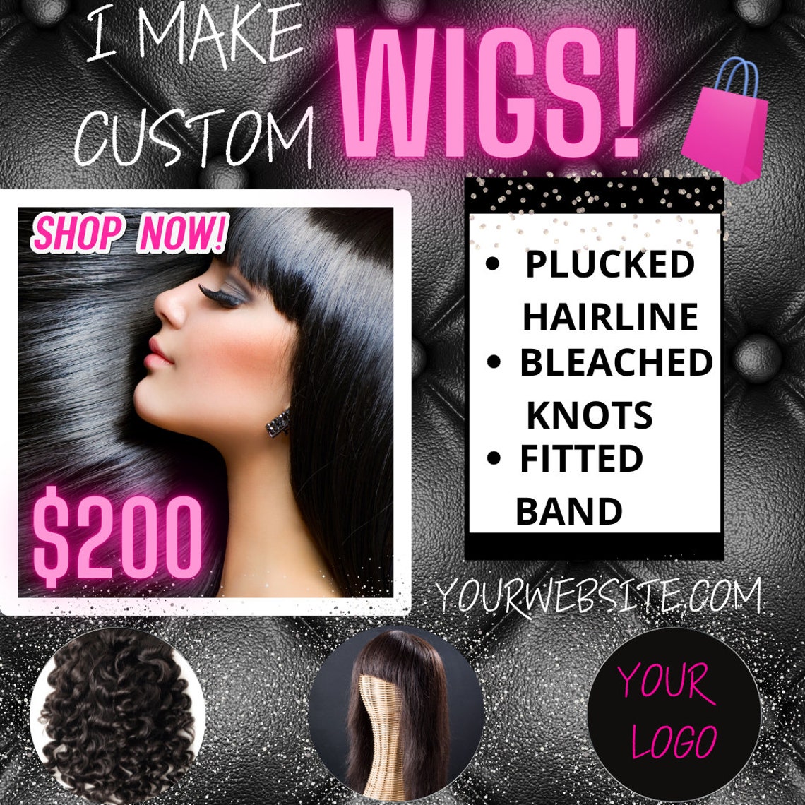 Social Media Flyer Wig Flyer / Instagram Post D.I.Y CANVA Template - Etsy