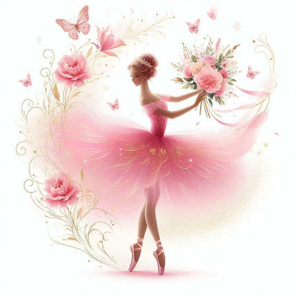 Elegant Ballerina Wall Art - 8.5x11 Printable Ballet Dancer Decor ...