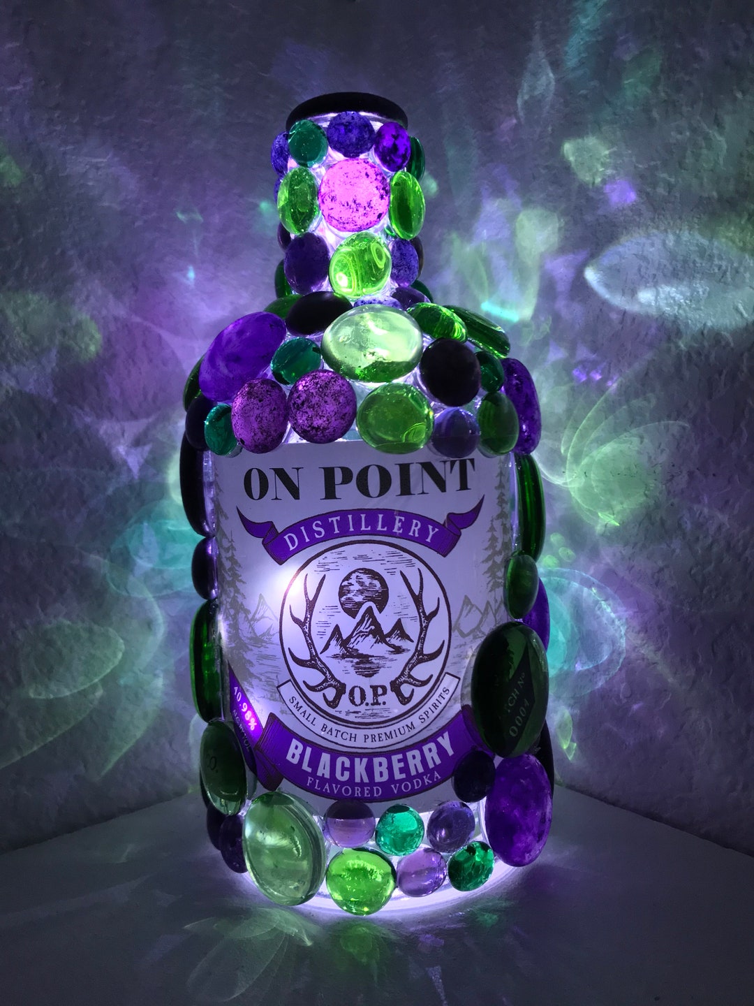 ON POINT DISTILLERY Blackberry Vodka Liquor Love Lamp: the Upcycled ...