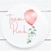 Team Blue Team Pink Gender Reveal Stickers, Balloon Theme Gender Reveal ...