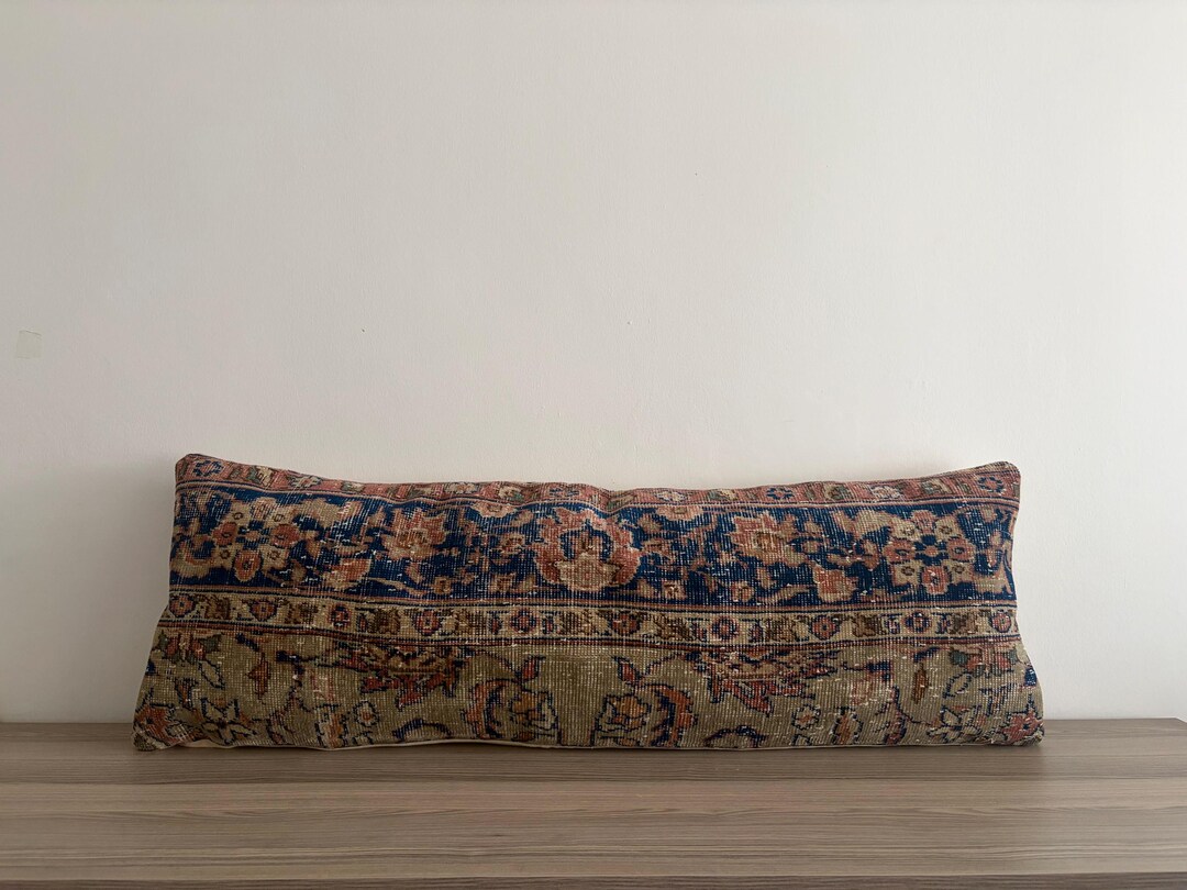 Decorative Long Lumbar Pillow, King Bed Pillow Cover, Farmhouse Decor ...